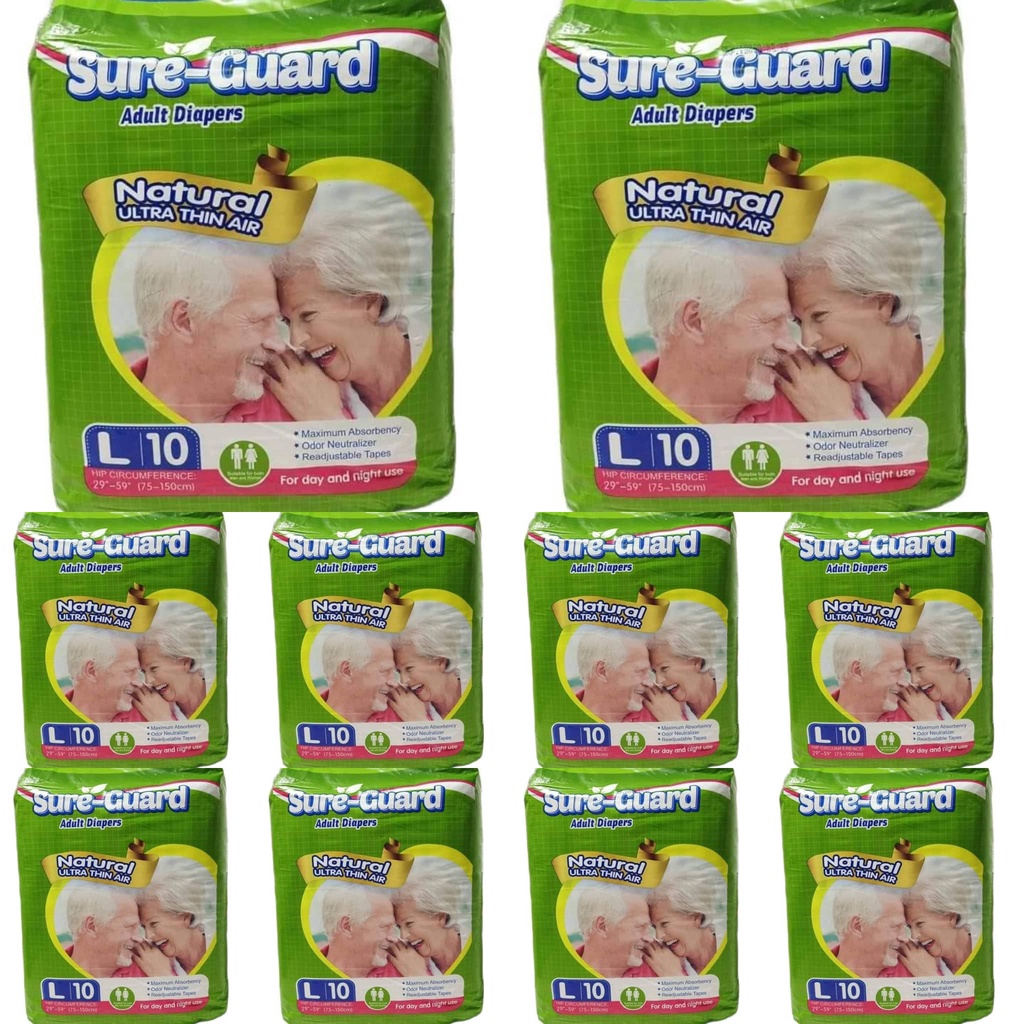 Sure-Guard Adult Diaper Tape Large 10Packs (10Pcs/Pack) | Shopee ...