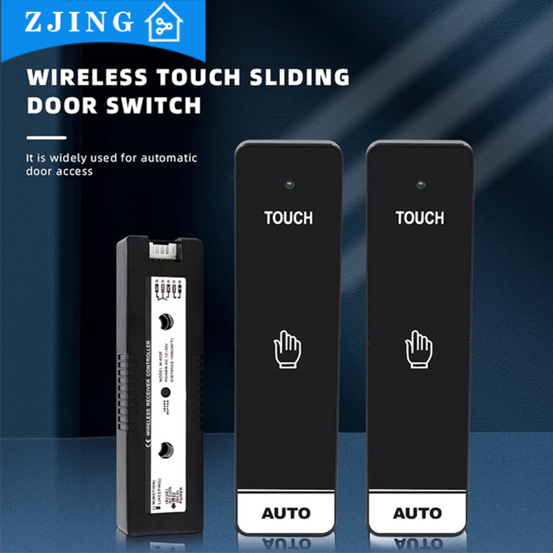 Wireless 2.4G Exit Button Switch NO/NC/COM Auto Door System Push Exit Release Button Switch For ...