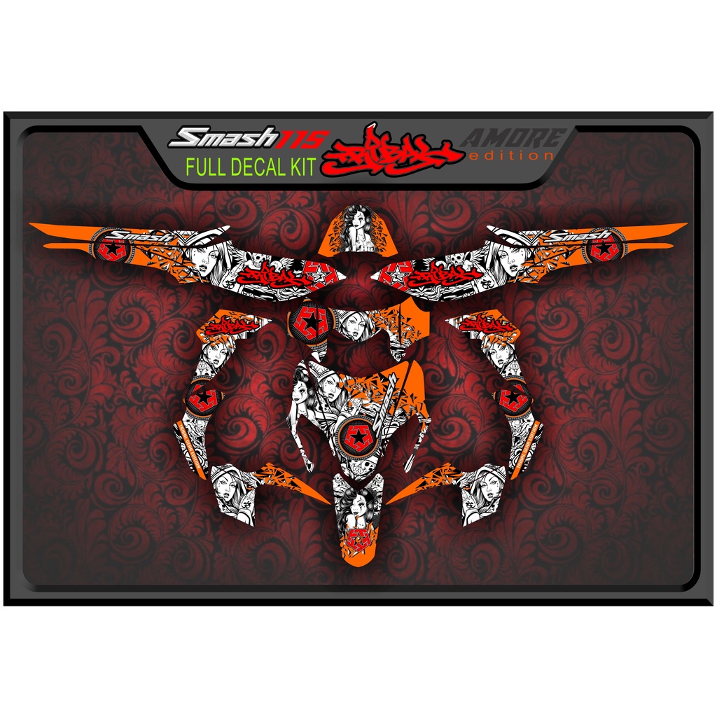 SUZUKI SMASH 115 FULL DECAL KIT(TRIBAL GEAR EDITION) | Shopee Philippines