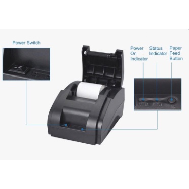 Xprinter XP-58IIH BLUETOOTH Thermal Cash Receipt POS Mini Printer + POS Electronic Cash Drawer 4 ...