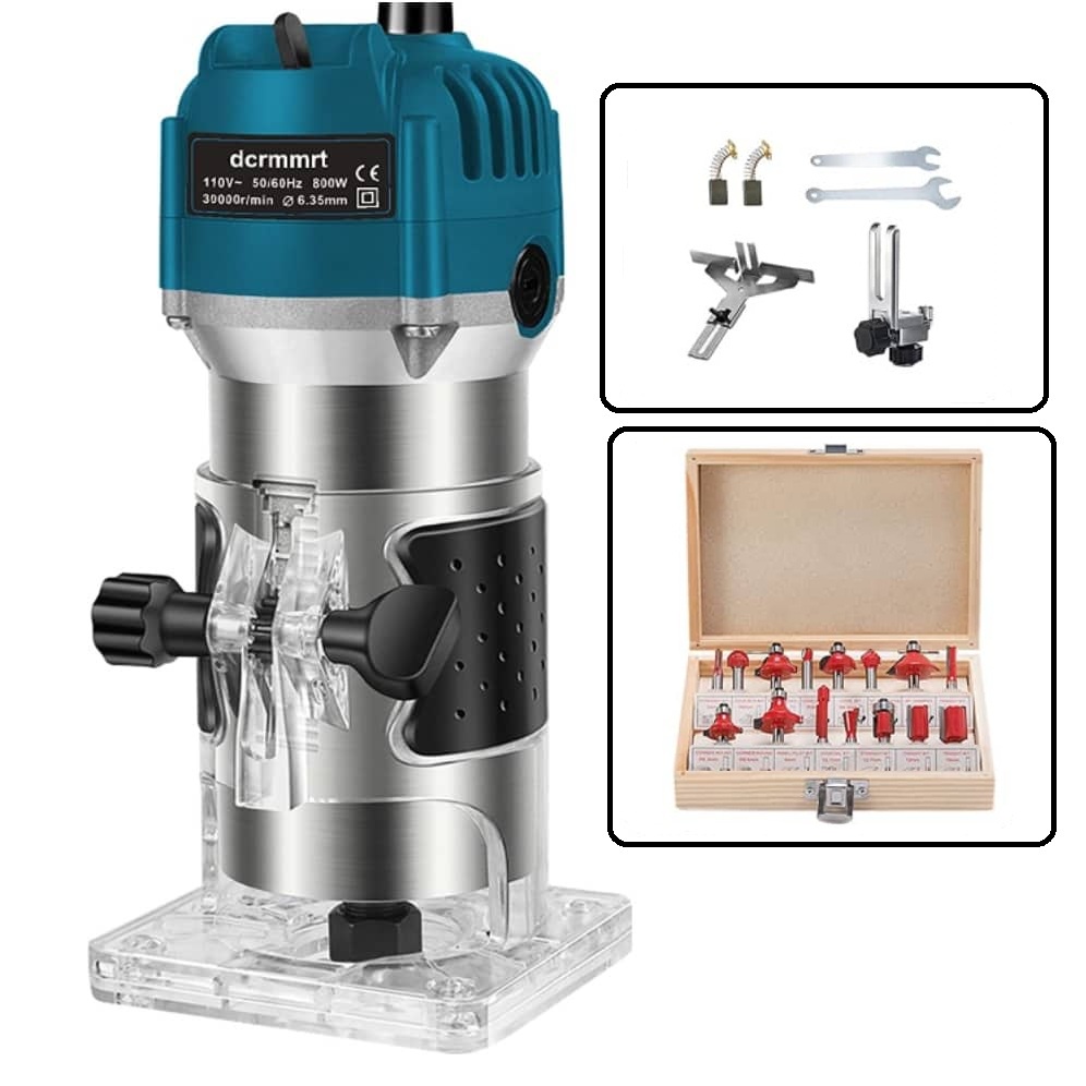 Woodworking Electric Trimmer Wood 800W/6MM Milling Engraving Slotting ...