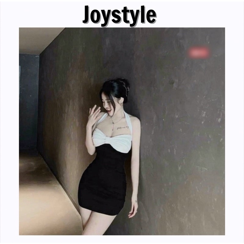Joystyle - Beautiful Black White Wool Neck Dress. | Shopee Philippines