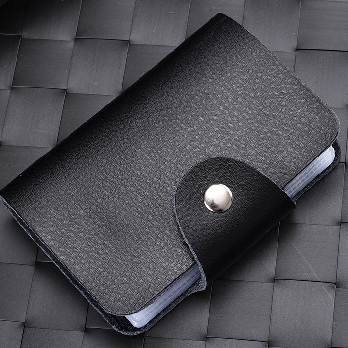 PU Leather Functional 24 Bit Card Holder Business Card Holder for Men ...