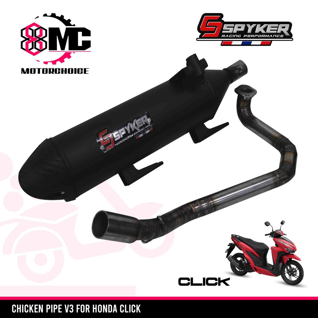 SPYKER Pipe V3 for Honda Click Full System Exhaust | Shopee Philippines