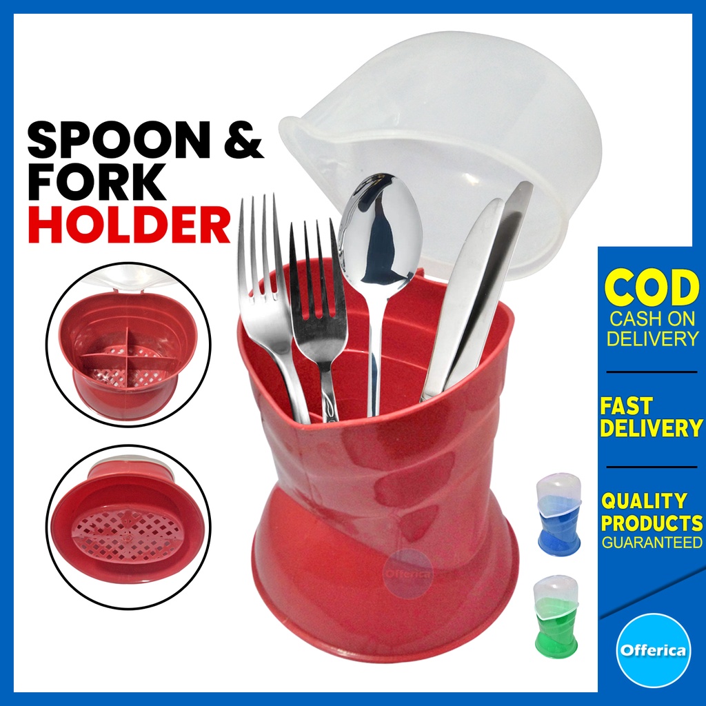 Spoon & Fork Holder Utensil Holder Spoon & Fork Organizer Cutlery ...