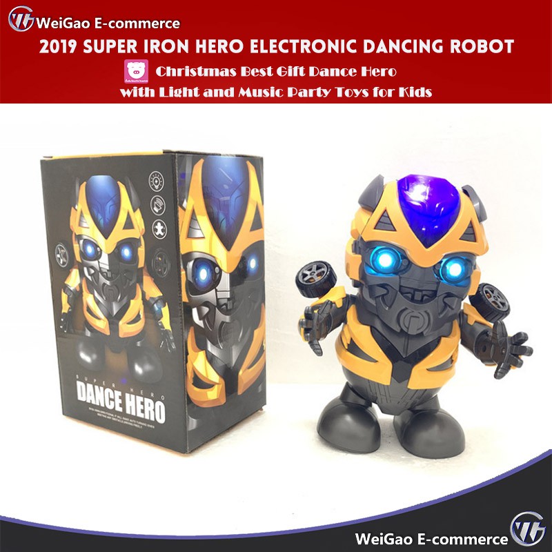 2019 super Iron hero electronic dancing robot with light and sound ...