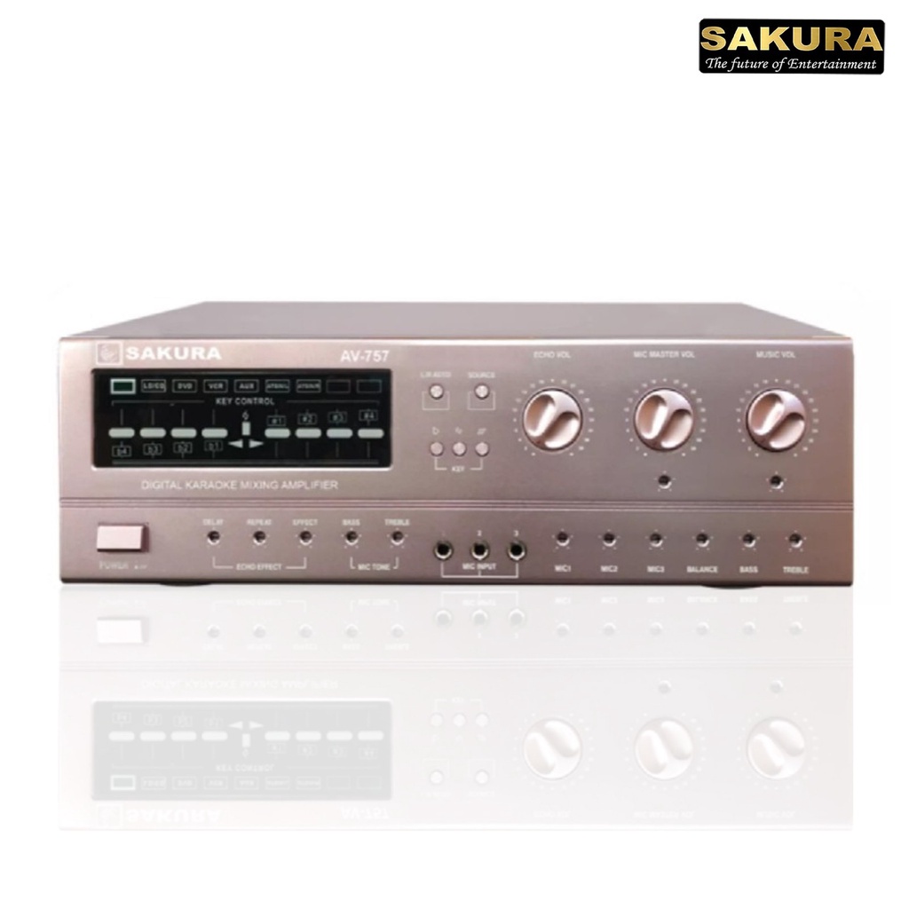 Sakura AV-757 Digital Karaoke Mixing Amplifier ( 1650 Watts x 2 ) | Shopee Philippines