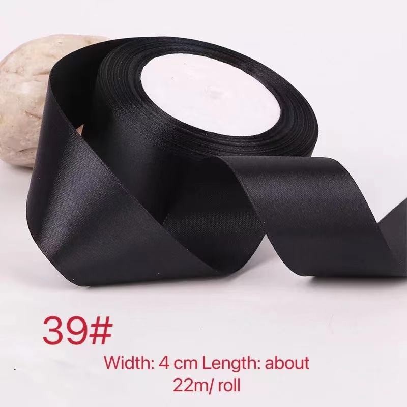 (25 yards/roll) 40mm Single Face Satin Ribbon Fabric Webbing Decoration ...