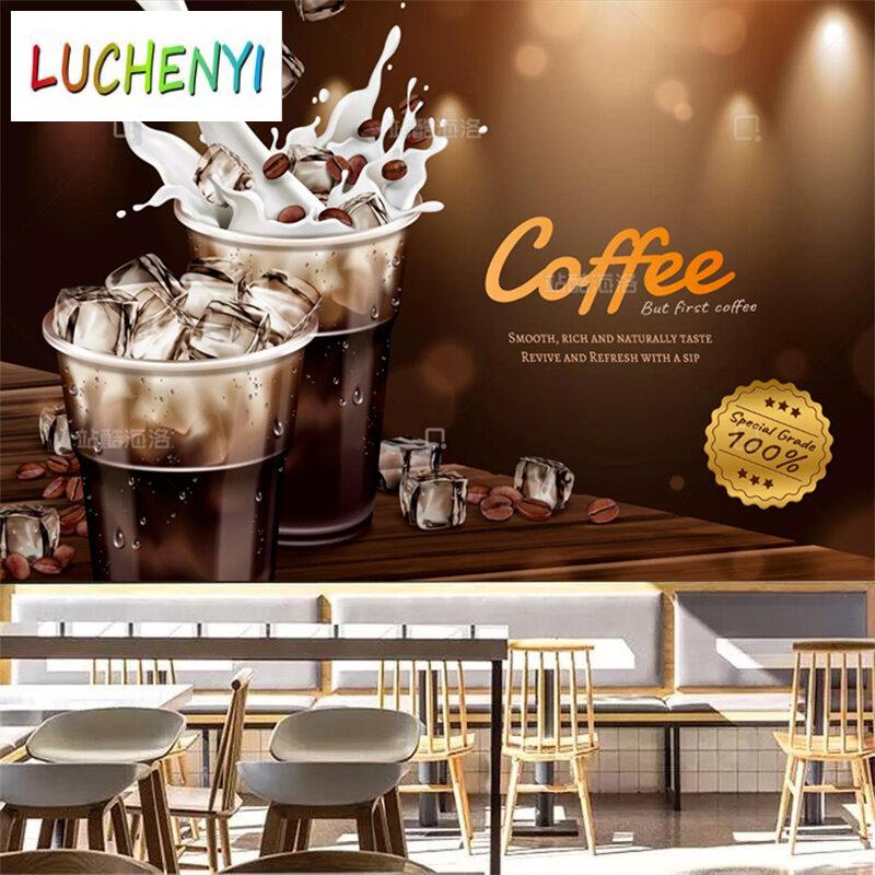 shop wall industrial iced coffee wallpaper beans ice restaurant coffee ...
