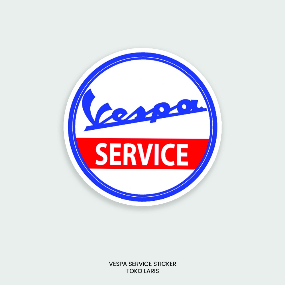 Vespa Service Sticker For Motorcycle Sticker, Laptop, Tumblr, Helmet ...