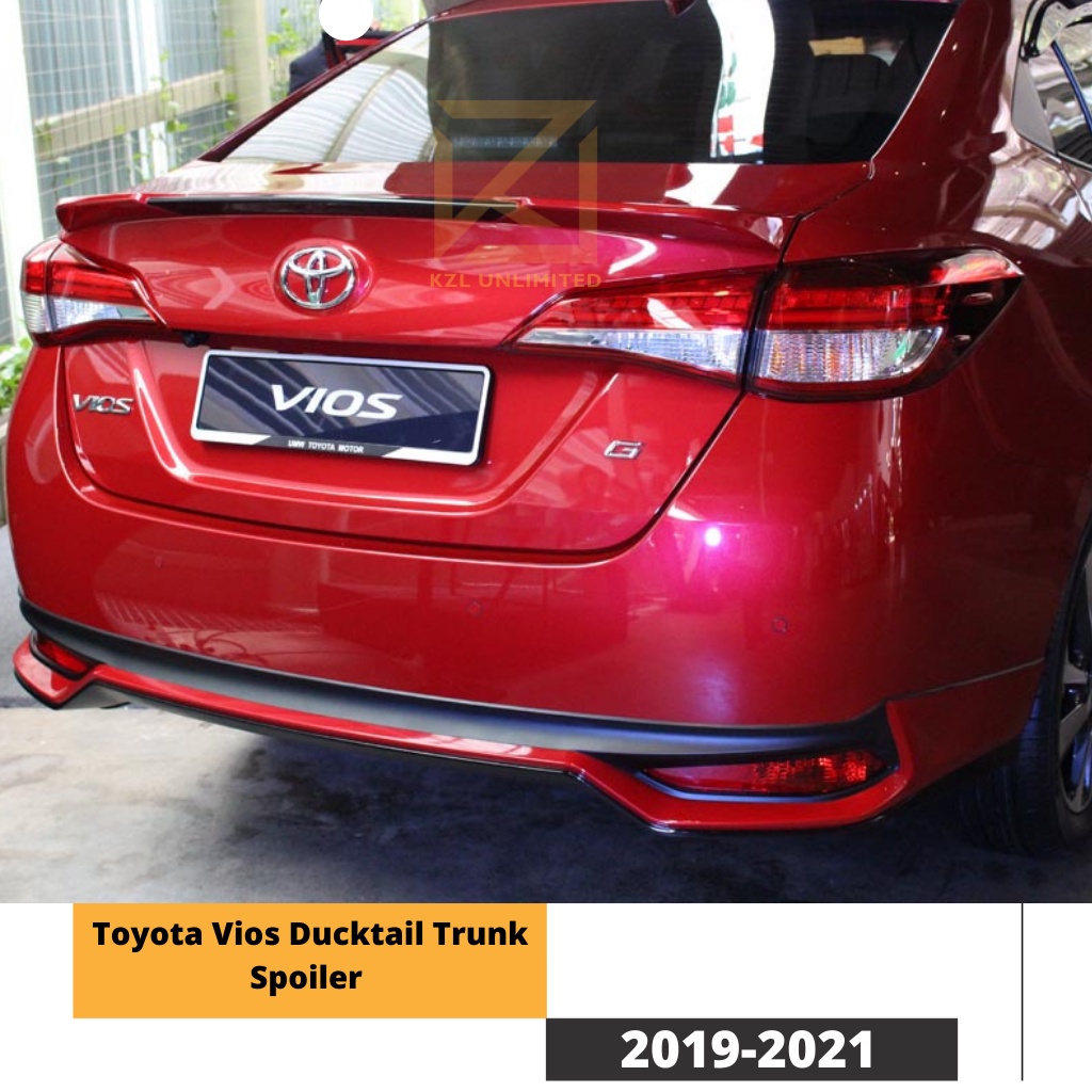 Toyota Vios Ducktail Spoiler Pre-Painted as a Primer or Final Painted ...