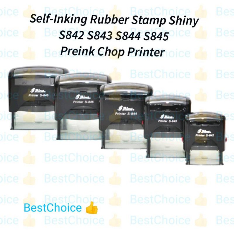 Self-Inking Rubber Stamp Shiny S842 S843 S844 S845 Preink Chop Printer ...