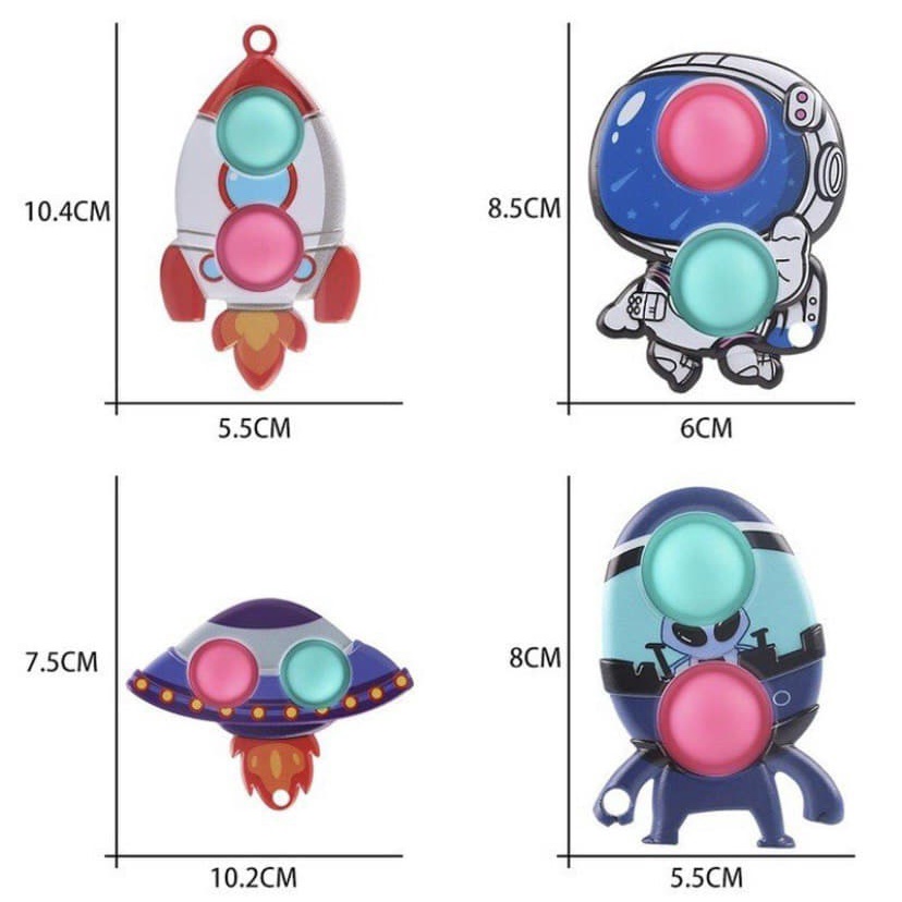 Simple Dimple Space NASA Astronaut Rocket Alien UFO Fidget Toys Toys ...