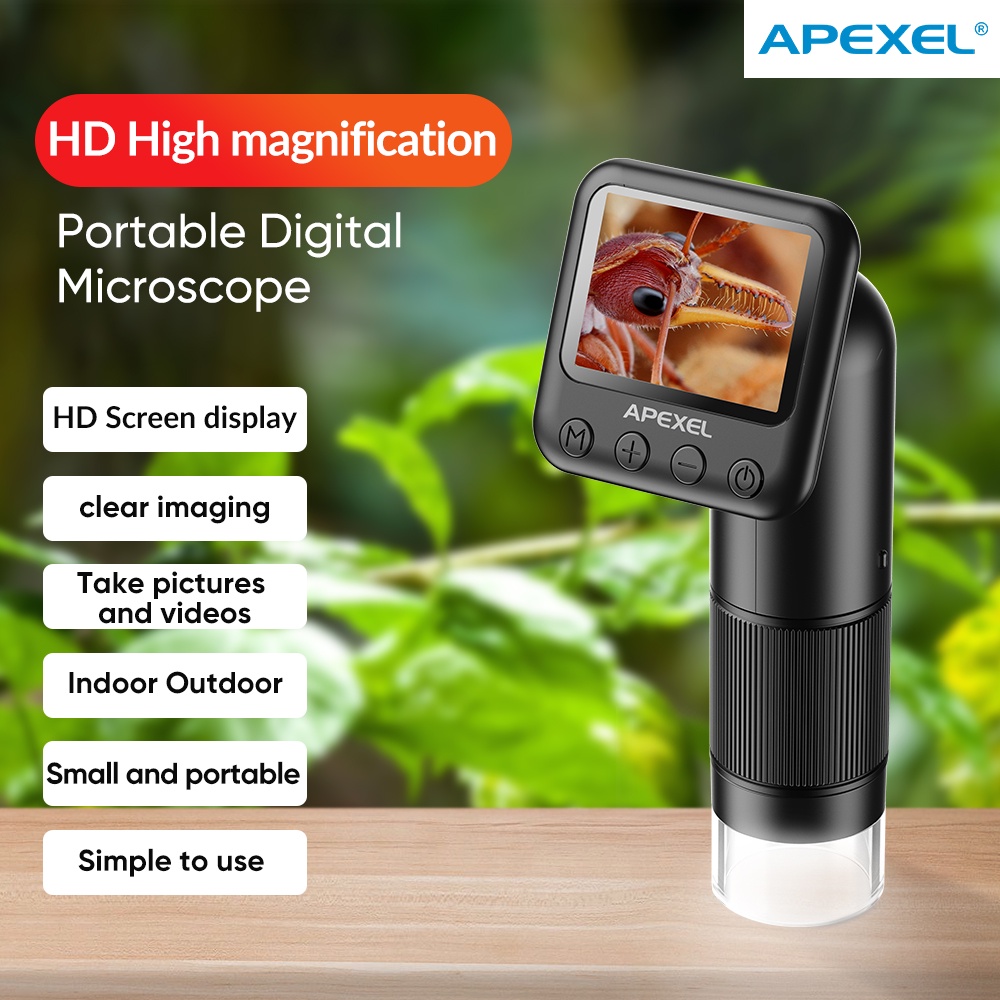 APEXEL Portable Handheld Digital Microscope 400X-800X Digital ...