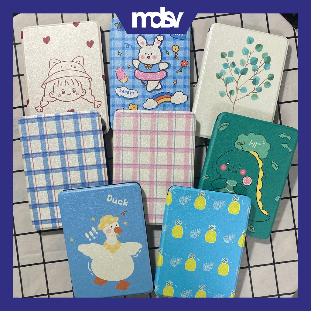 Leather cover for Kindle Paperwhite 1,2,3,4 and Basic 2019 SILICON book ...