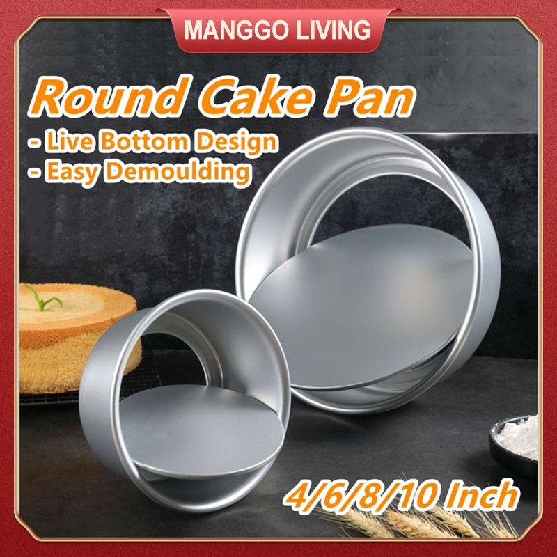 Round Cake Mold Baking Pan Non-Stick Aluminum Alloy Removable Bottom ...