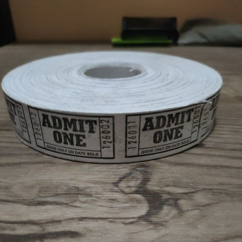 1000 ADMIT ONE TICKET ROLL QUEUE TICKET | Shopee Philippines