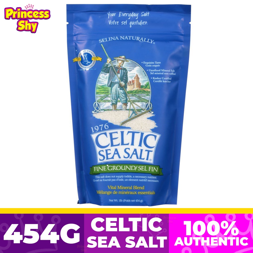 Selina Naturally Celtic Sea Salt Fine Ground 16 oz 454g | Shopee ...