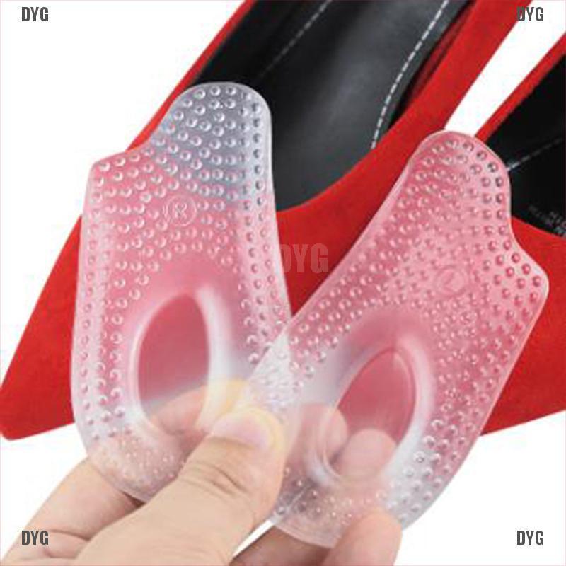 1Pair Soft Silicone Gel Insoles Heel Cushion Soles Pain Relief Support ...