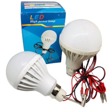 LED HIGH POWER LAMP DC 12V BULB 9W /12W 12V WIRE WITH CLAMP | Shopee ...