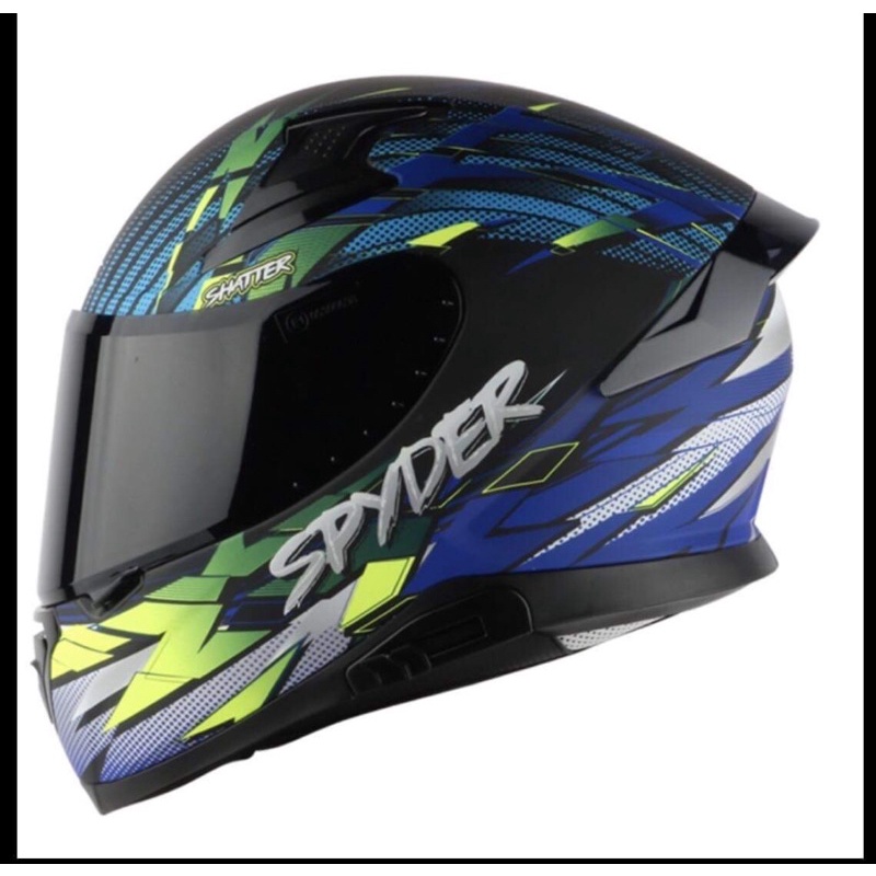 Spyder full face Helmet with dual visor Recon2.0 GD S7_Shatter (Free ...