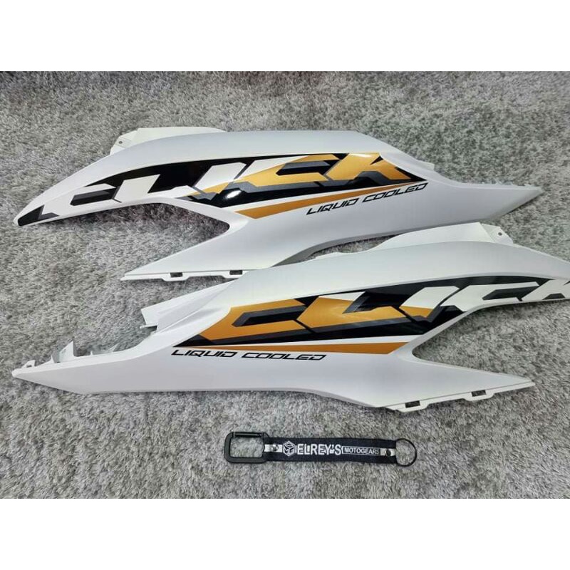 STOCK BODY COVER ( MATTE WHITE BRONZE 2021 ) FOR CLICK V2 125 | Shopee ...