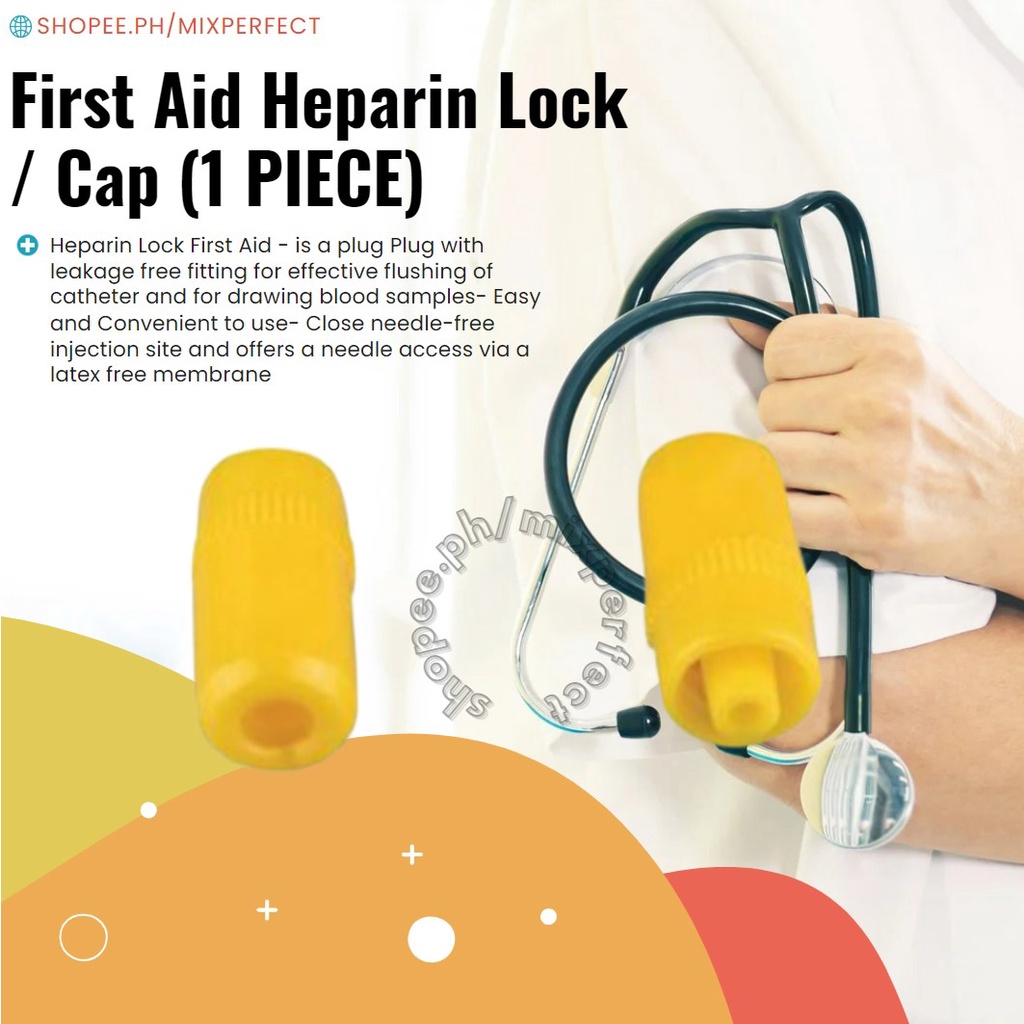 (MIX-J) First Aid Heparin Lock / Cap - Hep Lock / Hep Cap (1 PIECE ...