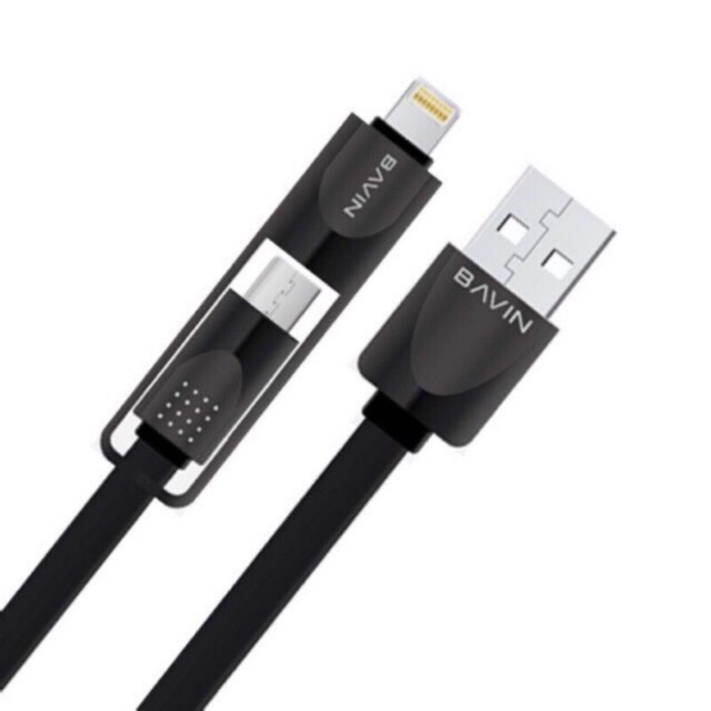 Bavin 2in1 Data Fast Charger Cable For IPhone 5/6 in Android V8 ...