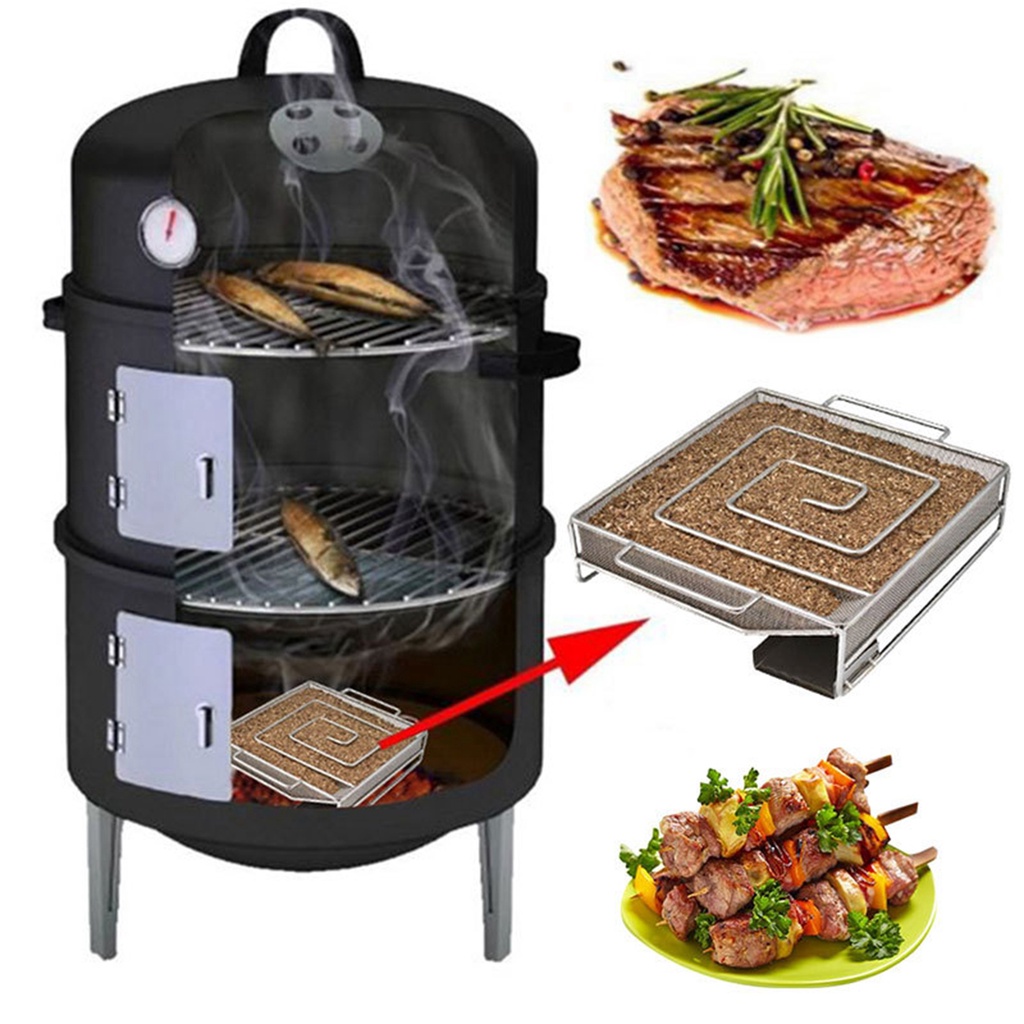 Cold Smoker Stainless Steel Barbecue Square Basket Cold Smoke Generator ...
