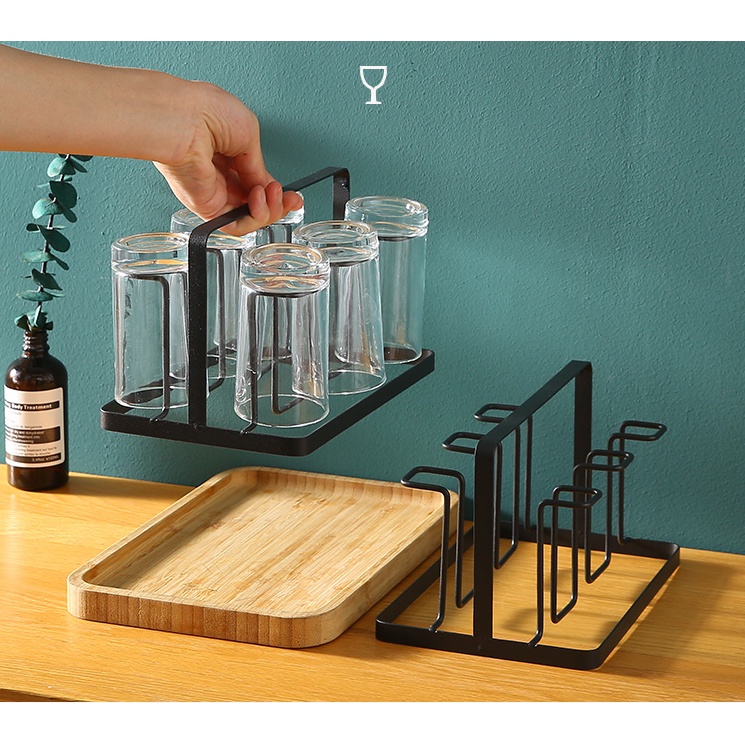 Kitchen Utensils Wrought Iron Cup Holder Creative Household Drain Cup ...