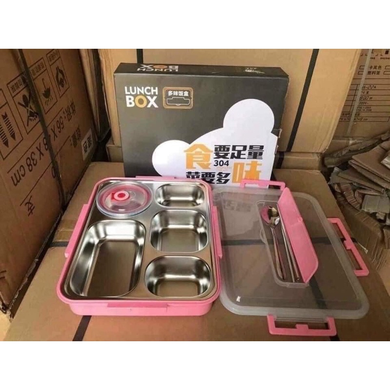 5 COMPARTMENT Stainless Steel Rice Tray | Shopee Philippines