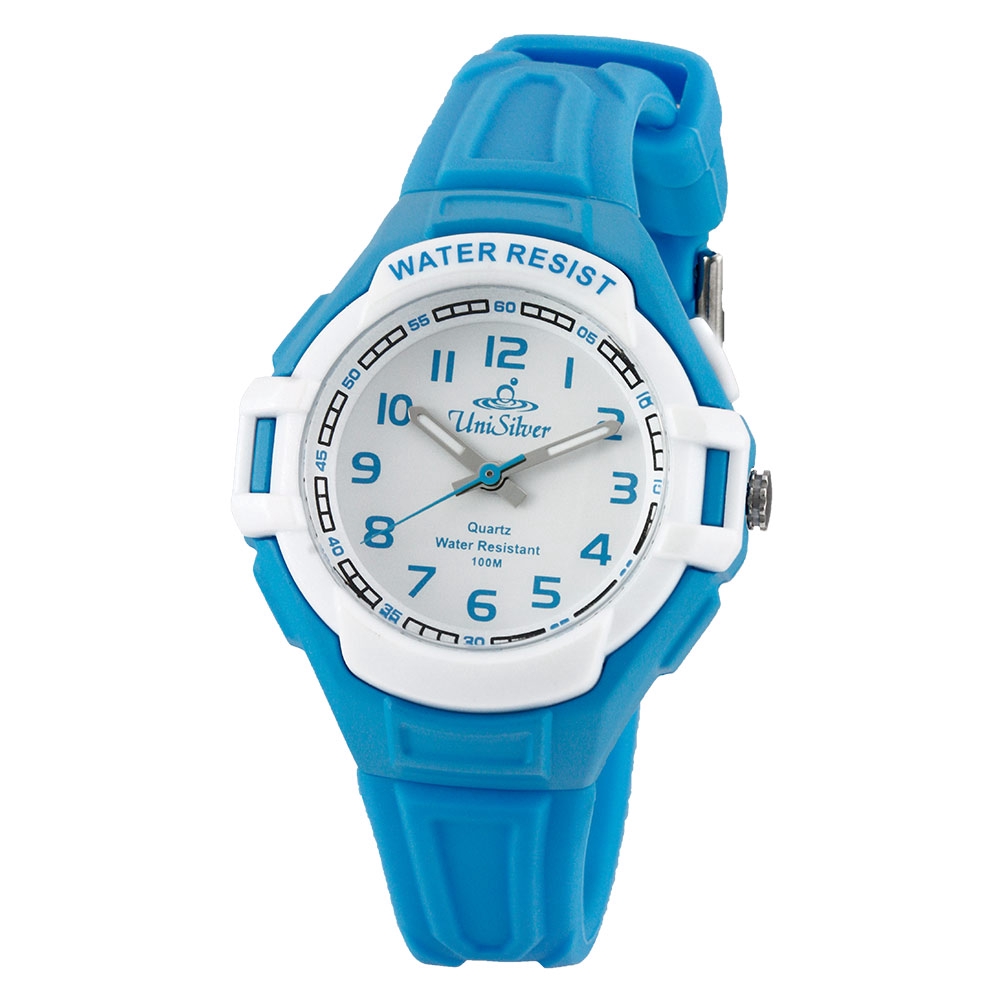 UniSilver TIME Women's Turquoise Blue Analog Rubber Watch KW2282-2001 ...