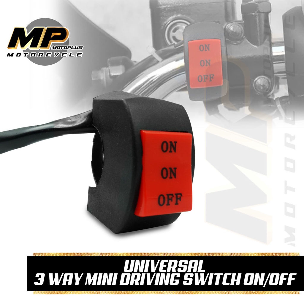 MOTOPLUS UNIVERSAL 3WAY MINI DRIVING LIGHT SWITCH ON/OFF | Shopee ...