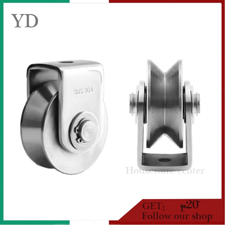 2 Inch V Type Pulley Roller 304 Stainless Steel Sliding Gate Roller ...