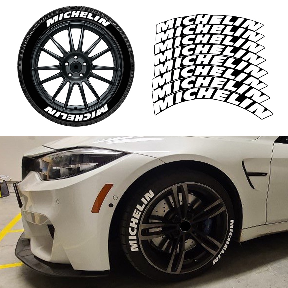 Michelin Tire Stickers 3D Lettering Wheel Logo Car Sticker Tuning ...