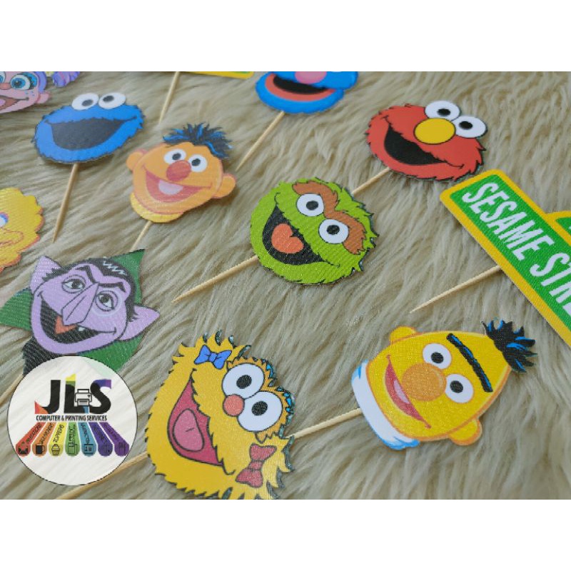 Sesame Street 12 pcs. Cupcake Toppers (READY STOCK) | Shopee Philippines
