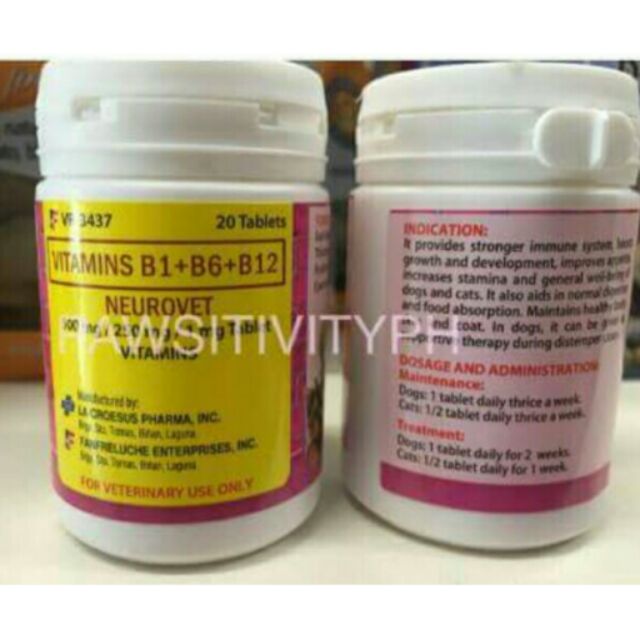 Neurovet Tablets 20 Tablets | Shopee Philippines