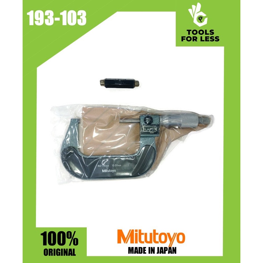 Mitutoyo Digit Outside Micrometer 50 75mm Model 193 103 Made In Japan