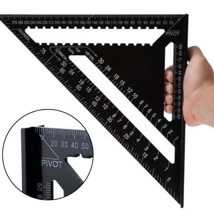 Triangle Speed Square Right Angle Ruler 230 Aluminum Woodworking 7 Inch ...