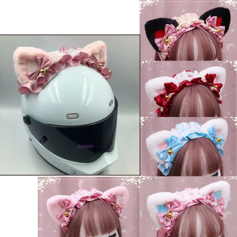 Motorcycle Helmet Accessories Cute Women Knight Helmet hair | Shopee ...