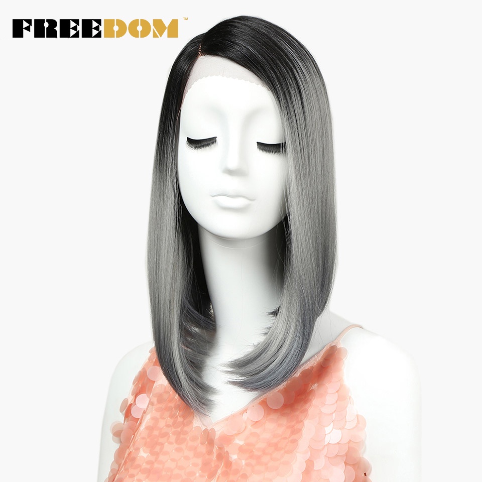 Freedom Wavy Lace Front Wigs 16 Inch Long Silver Synthetic Cosplay ...