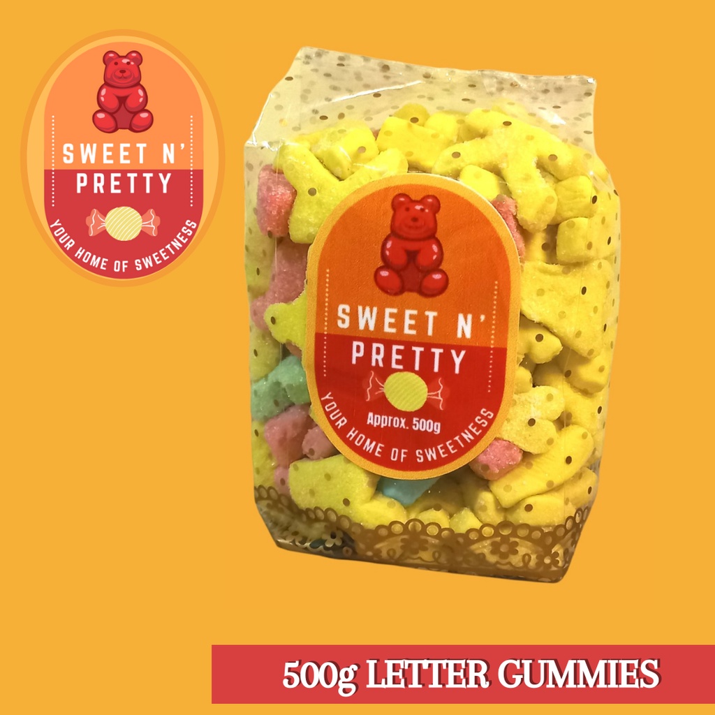 Sweet N' Pretty LETTER GUMMIES - 500grams Kutkutin and Gummies | Shopee ...