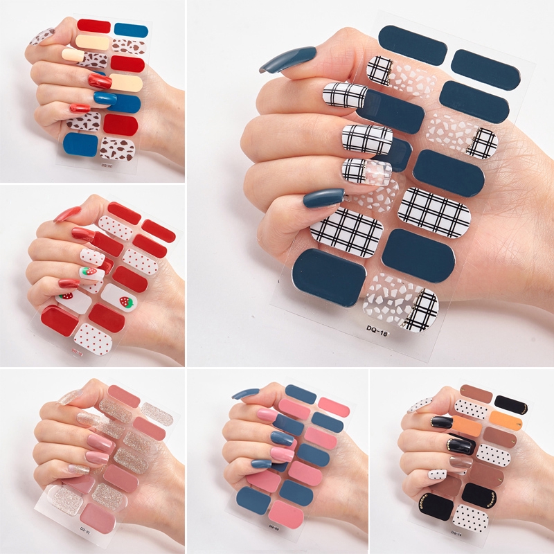 (Not UV Sticker) DQ01-18 Finger DIY Normal Nail Sticker Fashion Regular ...