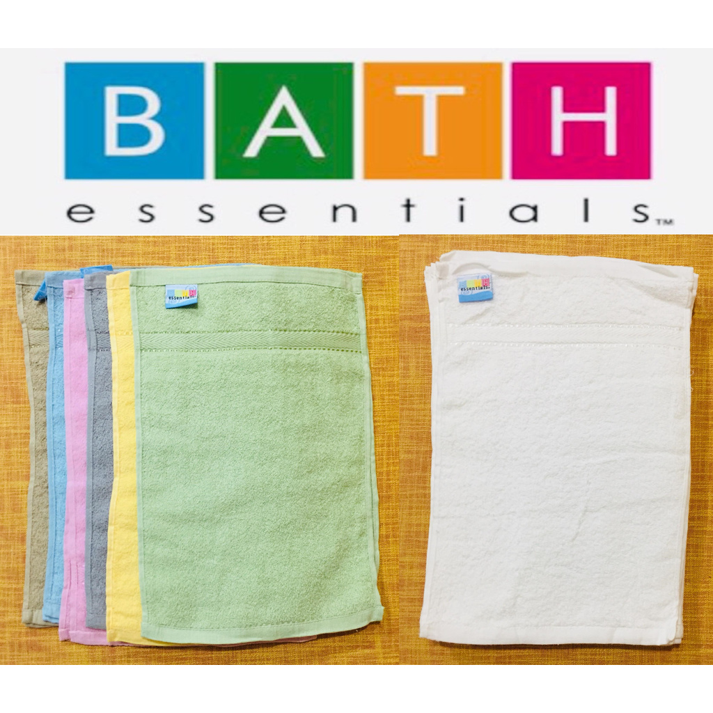 12pcs BATH ESSENTIAL Handtowels 100% Cotton - (2 Size Options) | Shopee ...