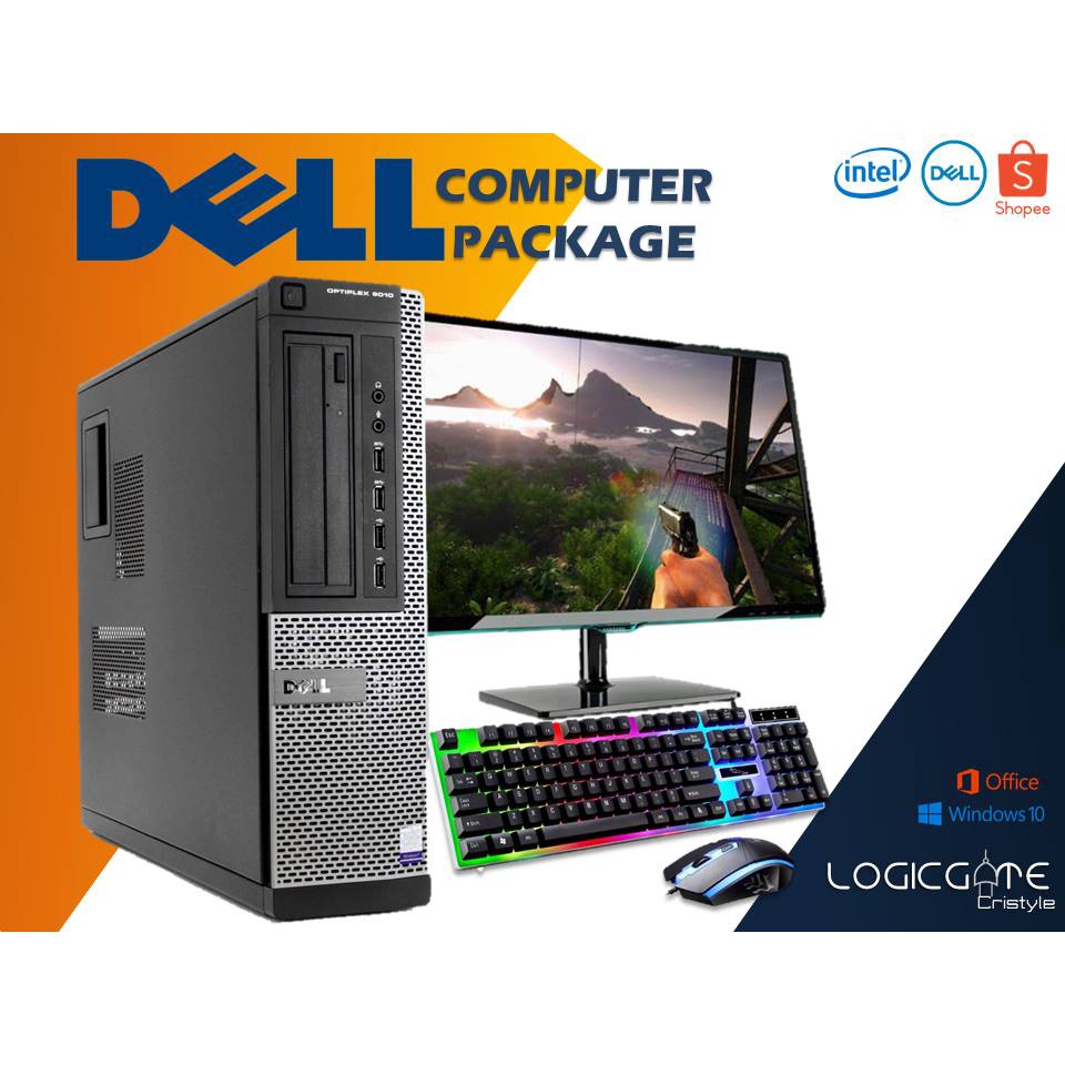 Computer Package Dell i7 3770 3.4ghz 8g ddr3 500g Nvision 19/ 21.5 ...