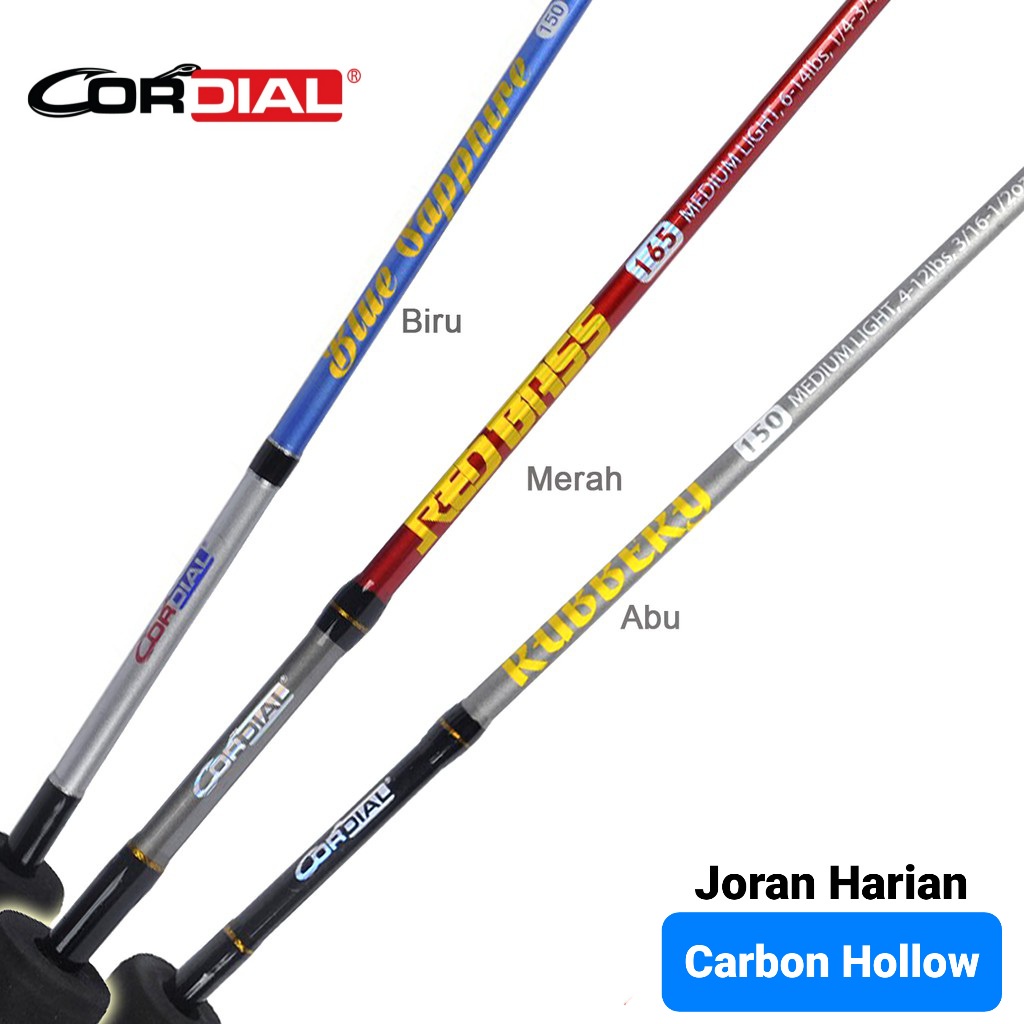 Cordial Carbon Fishing Rod | Blue Sapphire | Red Bass | Rubbery ...