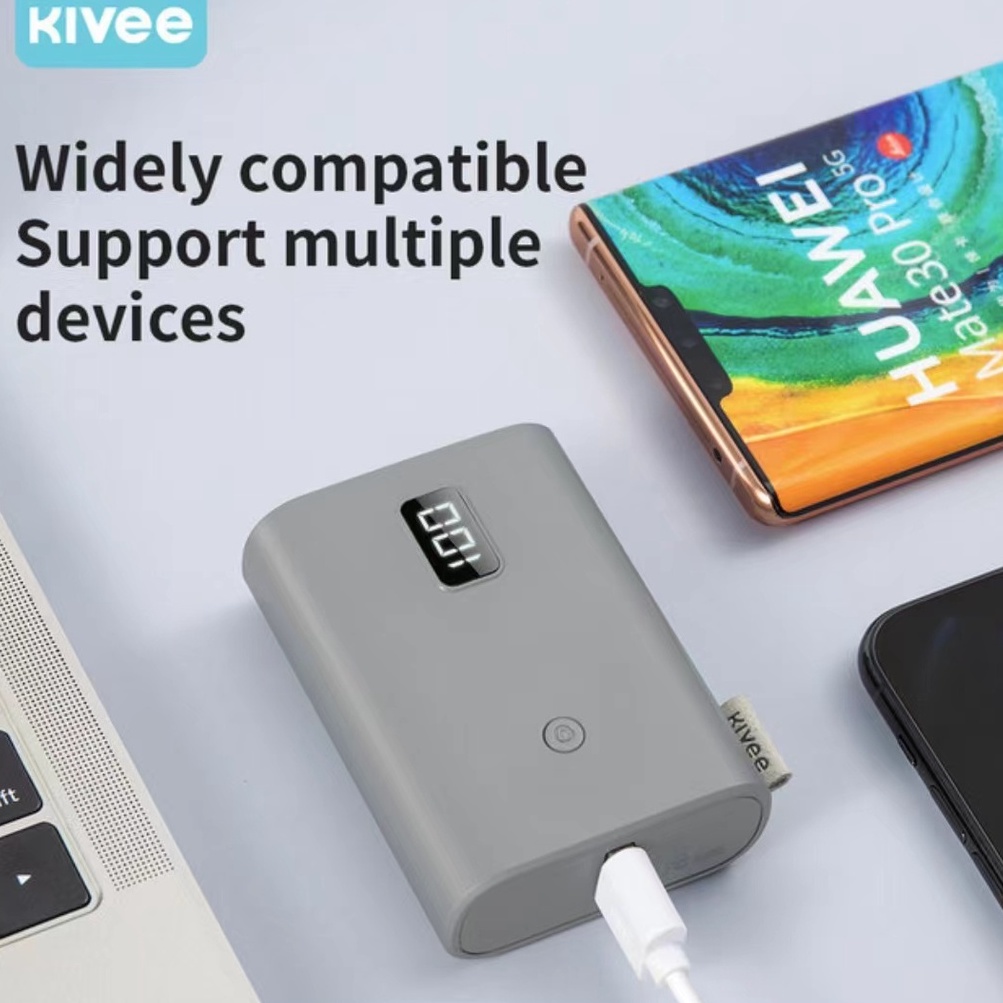 Kivee Power bank 10000mah Fast Charging Dual Port External Battery LED ...
