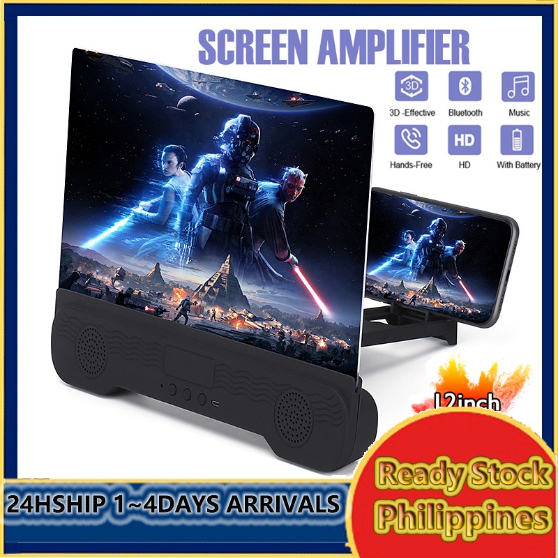 6D Screen Magnifier 12inch Mobile Phone Screen Amplifier Magnifier ...