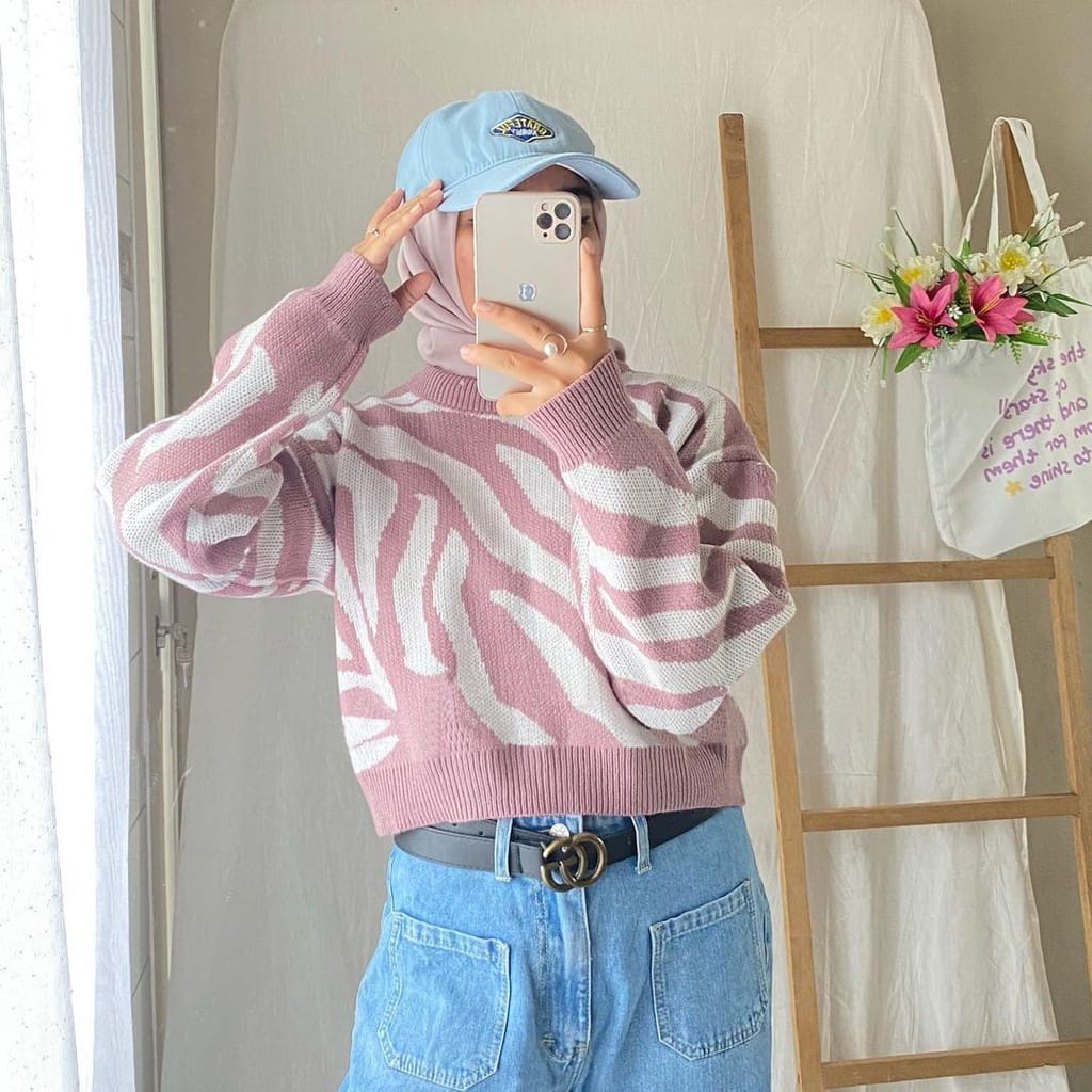 Zebra Computer premium Knit sweater | Shopee Philippines