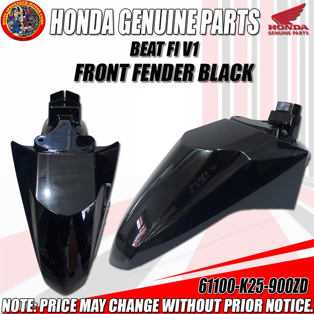 BEAT FI V1 FRONT FENDER BLACK (HPI) (Genuine: 61100-K25-900Z) | Shopee ...